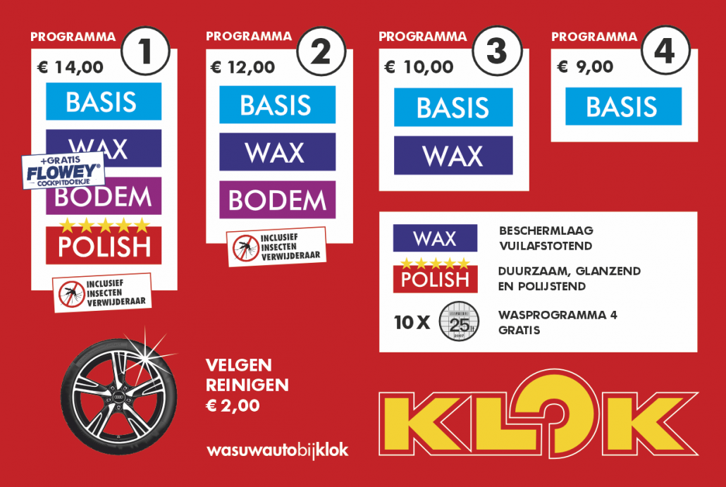 Wasprogramma's - Tankstation Klok - Lunchroom - Winkel - Wasstraat ...